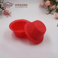 China Disposable Greaseproof Muffin Cup Liners Over Rim 220°C Oil Resistant Baking Cups for sale