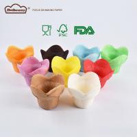 China Lotus Style Baking Cups High Temperature Resistant 220C Paper Liners FDA FSC Certified Greaseproof Baking Cups for sale