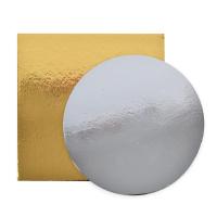 China Disposable Round Square Cake Cardboard Base Boards 3 to 24 Inch Gold Silver for sale
