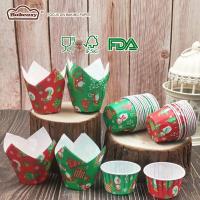China Wholesale Greaseproof Muffin Paper Cups 220°C Heat Resistant Non Stick Tulip Cupcake Liners for sale