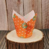 China Disposable Tulip Baking Cups Greaseproof Paper 220°C Food Grade Flexo Printing for sale