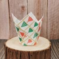 China Disposable Tulip Baking Cups Greaseproof Paper 220°C Food Grade Flexo Printing for sale