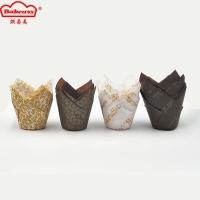 China Colorful Printed Cupcake Paper Liners 220°C Greaseproof Disposable Muffin Baking Cups for sale