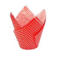 China Disposable Tulip Cupcake Paper Holders Greaseproof Baking Cups 220°C Oil Resistant for sale