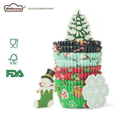 China Disposable Muffin Liners Baking Paper Cups for Cupcake 220°C Oil-Resist for sale