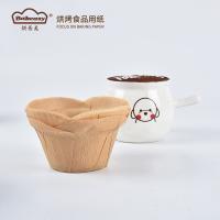 China Lotus Greaseproof Baking Cups 140x140mm Non Stick Muffin Liners Disposable Cupcake Wrappers for Bakery for sale