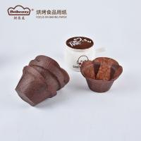 China Lotus Greaseproof Baking Cups 140x140mm Non Stick Muffin Liners Disposable Cupcake Wrappers for Bakery for sale