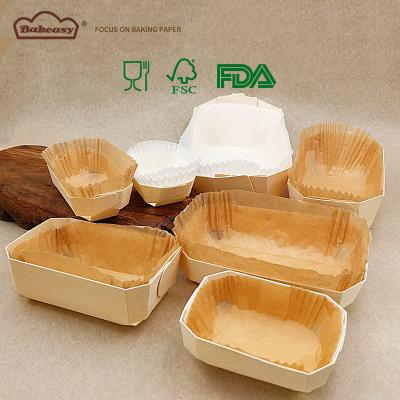 China Greaseproof Loaf Tin Liner Baking Paper Cups Disposable Muffin Liners 220°C for sale