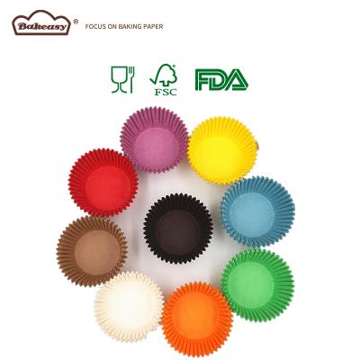 China Food‑Grade Greaseproof Cupcake Liners, Oven‑Safe Disposable Muffin Baking Paper Cups for Home Bakery for sale