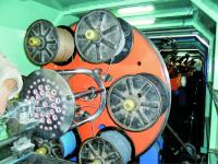China Bow Type High Speed Cable Cabling Machine With PLC Control Heavy Duty Steel Frame for sale
