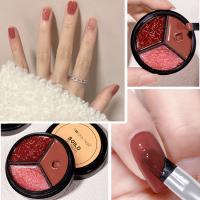 China 8g/bottle Small Portable Nail Polish Glue Tricolor Solid Custom Nail Gel Polish Bottle for sale