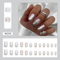 China Spicy Girl Style OEM White Manicure Metal Nail Tip Flash Ins Artificial Fingernails 0.02kg for sale