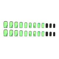 China 2023 Style Full Cover OEM Luxury Square Short 2D Fluorescent Custom False Nails for sale