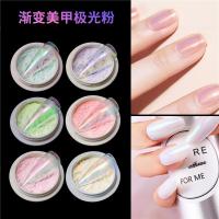 China Excellent Nail Art Effect 6 Colors Ice Transparent Nude Color Powder for Nail Glitter for sale