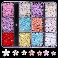 China 3D Resin Candy Color Nail Decoration Flower With Rhinestone for Nail Salon and Plastic for sale