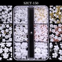 China 3D Resin Candy Color Nail Decoration Flower With Rhinestone for Nail Salon and Plastic for sale