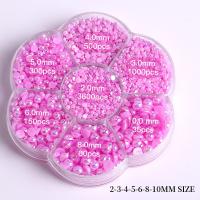 China Resin Pearls Charms for Nails Salon Half Round Back Pearls Decoration Rhinestones Nail Art Charms Beads for sale
