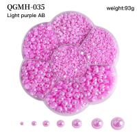 China Resin Pearls Charms for Nails Salon Half Round Back Pearls Decoration Rhinestones Nail Art Charms Beads for sale