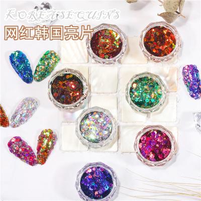 China MSDS Certified Chunky Glitter Sequins for Nail Art Decoration in Pink Color Bulk for sale