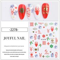 China Cartoon Nail Enhancement Stickers with Multicolor Rabbit Bells and Santa Claus Design for sale