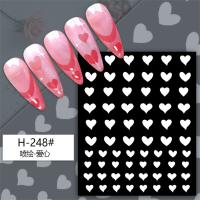China Style 2D Hollow Heart Butterfly Little Bear Star Cartoon Plastic Nail Enhancement Stickers for sale