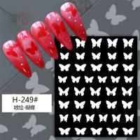 China Style 2D Hollow Heart Butterfly Little Bear Star Cartoon Plastic Nail Enhancement Stickers for sale