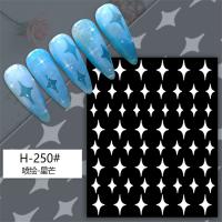 China Style 2D Hollow Heart Butterfly Little Bear Star Cartoon Plastic Nail Enhancement Stickers for sale