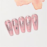 China Transform Your Nails into a Work of Art with Golden and Silver Butterfly 2D Stickers for sale