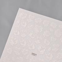 China Multicolor Gradual White Flower 2D Stickers with Adhesive Backing Small Fresh Design for sale