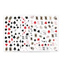 China T-482-T-492 Multicolor Style Poker Series Nail Art Decal Sticker for Salon Beauty for sale