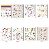 China Summer Rainbow Cartoon Style 2D Stickers with Adhesive Backing in Multicolor Pattern for sale