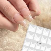 China Half Transparent Black and White Smoke Nail Enhancement Stickers for French Nails for sale