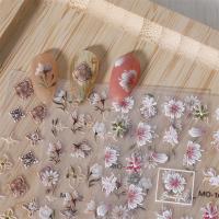 China 5g Tulip Bunny Nail Enhancement Stickers with Adhesive Backing in Hollow Relief Design for sale