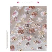 China 5g Tulip Bunny Nail Enhancement Stickers with Adhesive Backing in Hollow Relief Design for sale