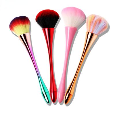 China Synthetic Hair Long Handle Nail Art Dust Brush for Smooth and Thorough Powder Removal for sale