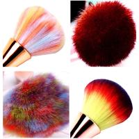 China Synthetic Hair Long Handle Nail Art Dust Brush for Smooth and Thorough Powder Removal for sale