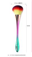 China Synthetic Hair Long Handle Nail Art Dust Brush for Smooth and Thorough Powder Removal for sale