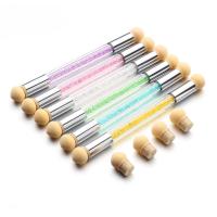 China Customizable Double Nail Art Brush Acrylic Water Drill Filling Brush Rod Dizzy Dye Pen for sale