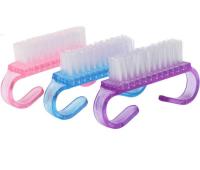 China Plastic Handle Nail Brush with Four Rows of Nylon Bristles Easy to and Effective for sale