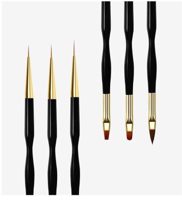 China Mermaid Penholder Drawing Pen Set Dual Ended for 100% Kolinsky Acrylic Nail Brush for sale