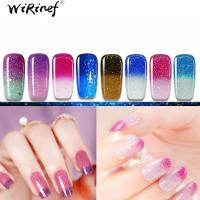 China 28 Colors Real Color Temperature Change Glitter Nail Gel Polish Easy to Apply Remove for sale