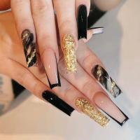 China Easy to Apply Luxury Mixed Color Full Cover Artificial Fingernails with Shiny Finish for sale