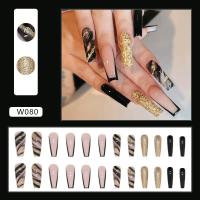 China Easy to Apply Luxury Mixed Color Full Cover Artificial Fingernails with Shiny Finish for sale
