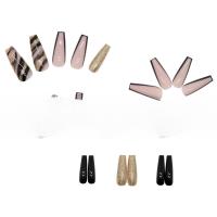 China Easy to Apply Luxury Mixed Color Full Cover Artificial Fingernails with Shiny Finish for sale