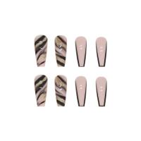 China Easy to Apply Luxury Mixed Color Full Cover Artificial Fingernails with Shiny Finish for sale