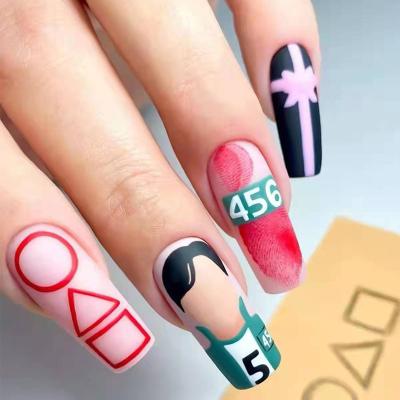 China Full Cover Korean Style Nail Tip Flash Ins Style Artificial Fingernails for Style OEM for sale