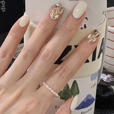 China 3D Flat Diamond Flash Style Nail Tip Flash Ins Style Artificial Fingernails Mixed Color OEM for sale