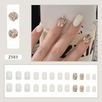 China 3D Flat Diamond Flash Style Nail Tip Flash Ins Style Artificial Fingernails Mixed Color OEM for sale