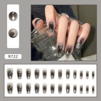 China Full Cover 24pcs Silver Moon and Stars Artificial Fingernails Set for Hot Style Nails for sale