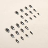 China Full Cover 24pcs Silver Moon and Stars Artificial Fingernails Set for Hot Style Nails for sale